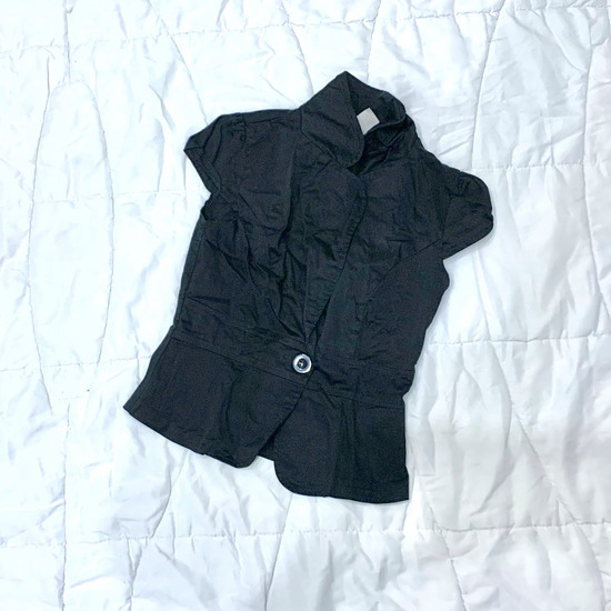 593. Crni pamucni sako - majica, kratkih rukava