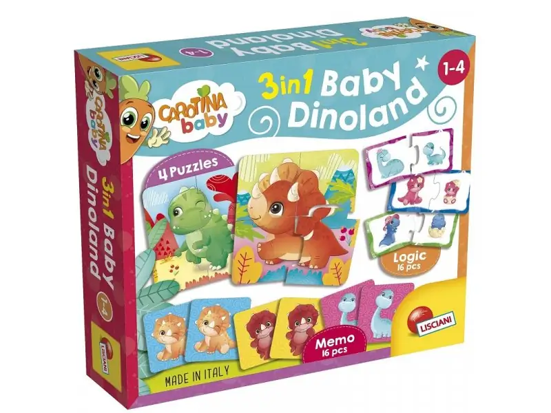 LISCIANI CAROTINA EDUKATIVNA SLAGALICA BABY DINO 3D
