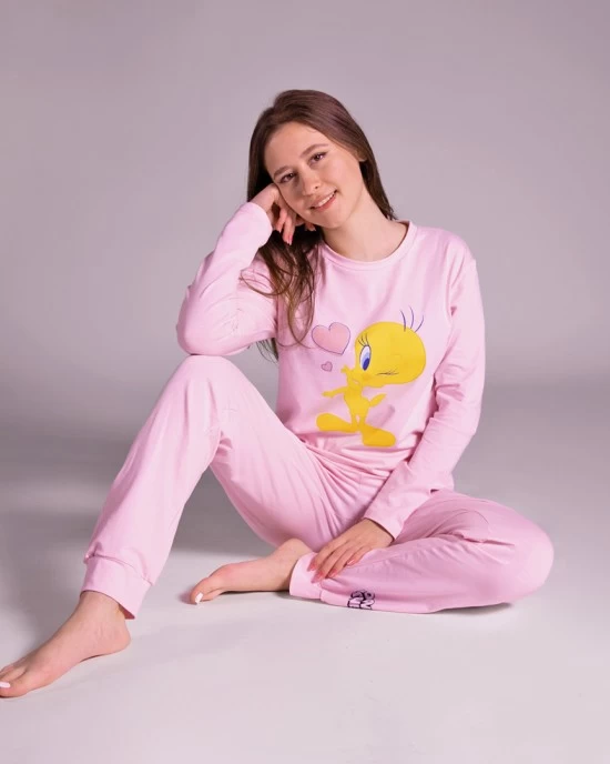 Warner Bros ženski kоmplеt pidžamе Tweety Pink