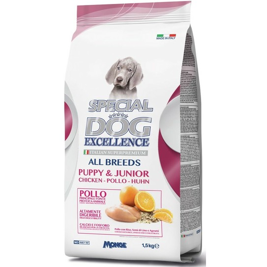 Monge Special Dog Excellence Puppy i Junior Piletina 1,5 kg