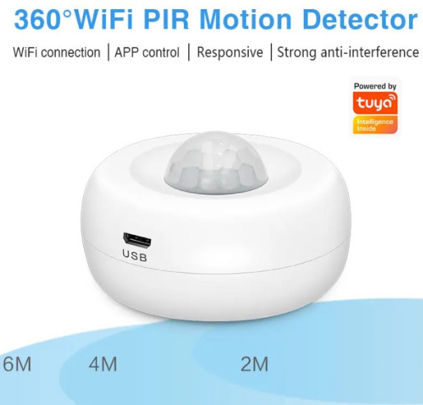 ZIGBEE-SMART-PIR-MS08 Gembird Tuya Smart Zigbee WiFi PIR Motion Detector Sensor Smart Life APP Works