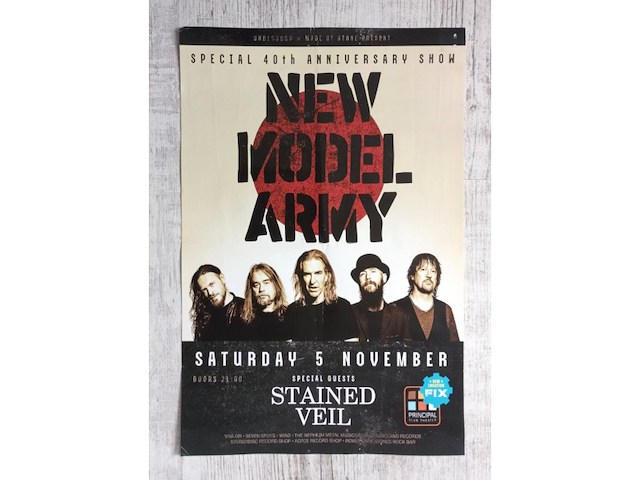 NEW MODEL ARMY - plakat sa turneje 2022. godine