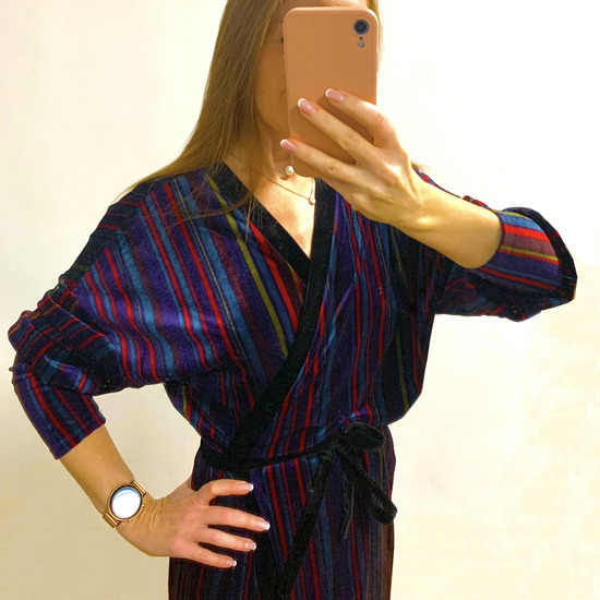 561. Zara kimono maksi haljina sa pojasom