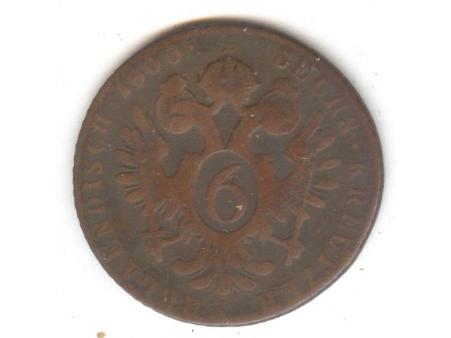 Austrija 6 kreuzer 1800 E
