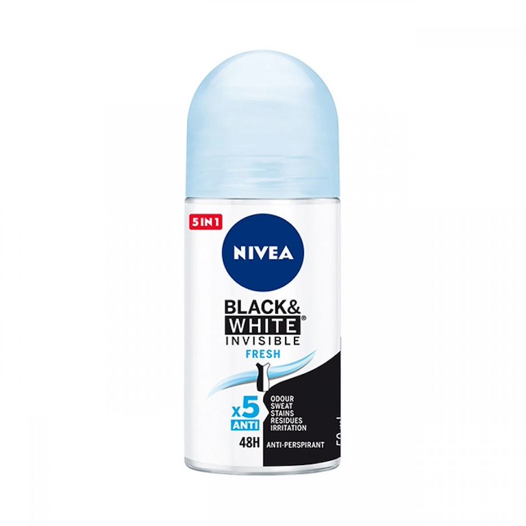 NIVEA ROLL-ON W.50ML BLACK&WHITE INVISIBLE PURE 82234