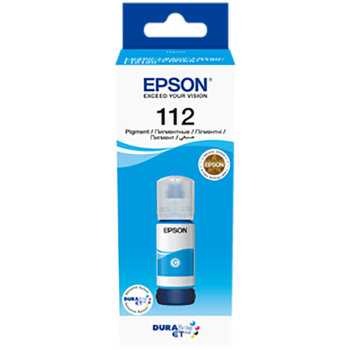 Epson Original Printer Ink/mastilo 112 EcoTank Pigment Cyan ink bottle | C13T06C24A