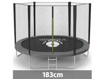 Top Springen Trambolina 183cm sa merdevinama Siva ( SPR183OSS )