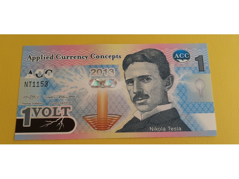 1 VOLT NIKOLA TESLA.UNC.