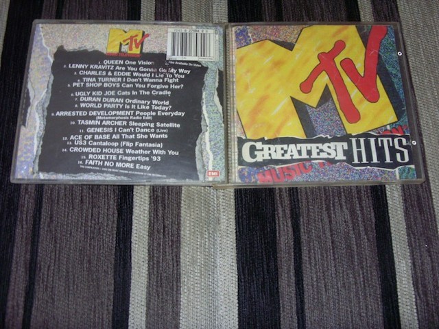 Various ‎– MTV Greatest Hits CD EMI Italy 1993.