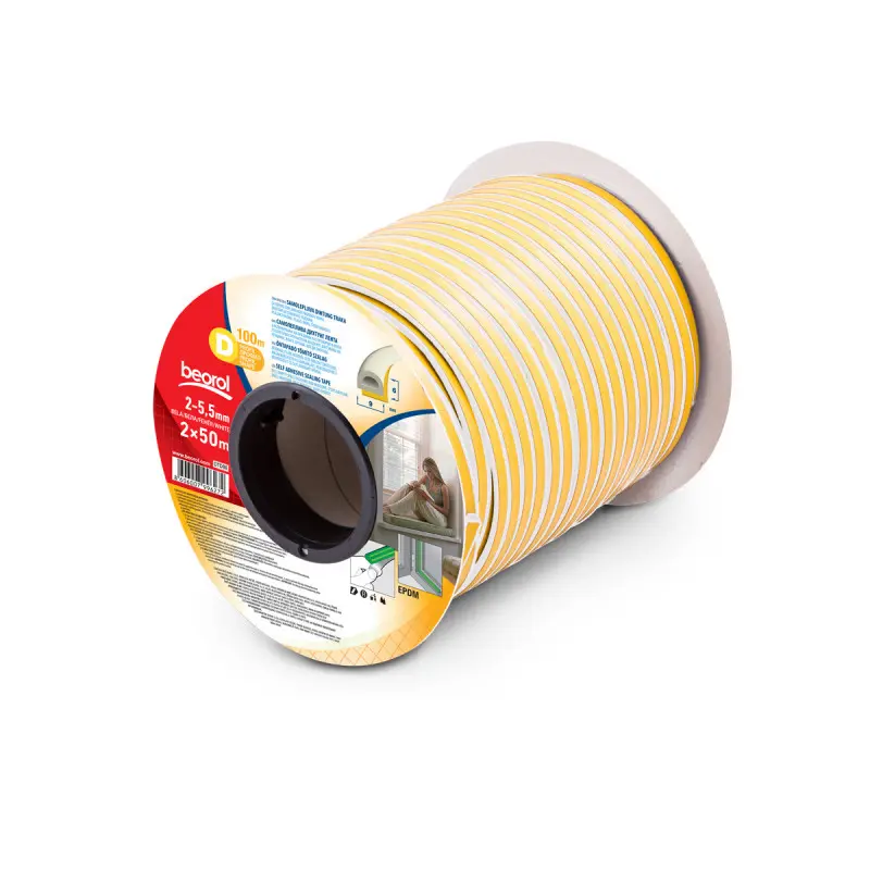 Beorol Samolepljiva dihtung traka 2x50m, D-profil