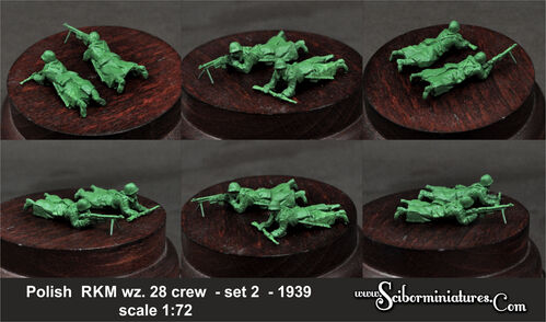Scibor Monstrous Miniatures 72HM0072 Polish RKM WZ 28 Crew 1939 Set 2
