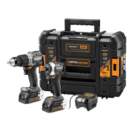 Aku set alata DeWalt DCK200ME2GT x McLaren F1 Team DCD85M+DCF85M, 2x1.7Ah PowerStack