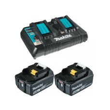 MAKITA SET 10 BL1850B 2 x 5Ah + DC18RD brzi dupli punjac 18 V