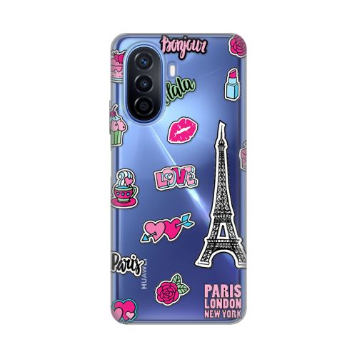 Silikonska futrola - maska print Skin za Huawei Nova Y70/Nova Y70 Plus Love Paris