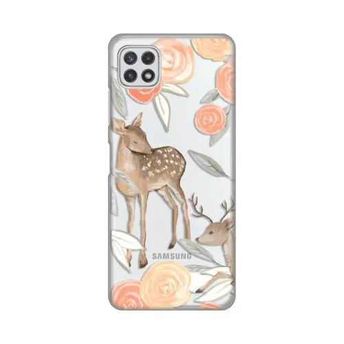 Silikonska futrola - maska print Skin za Samsung A226 Galaxy A22 5G Flower Deer