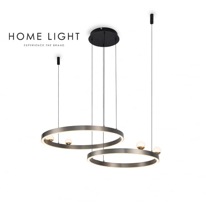 HOME LIGHT – LUNA 234 LUSTER 78W 3000K SIVA/ZLATO