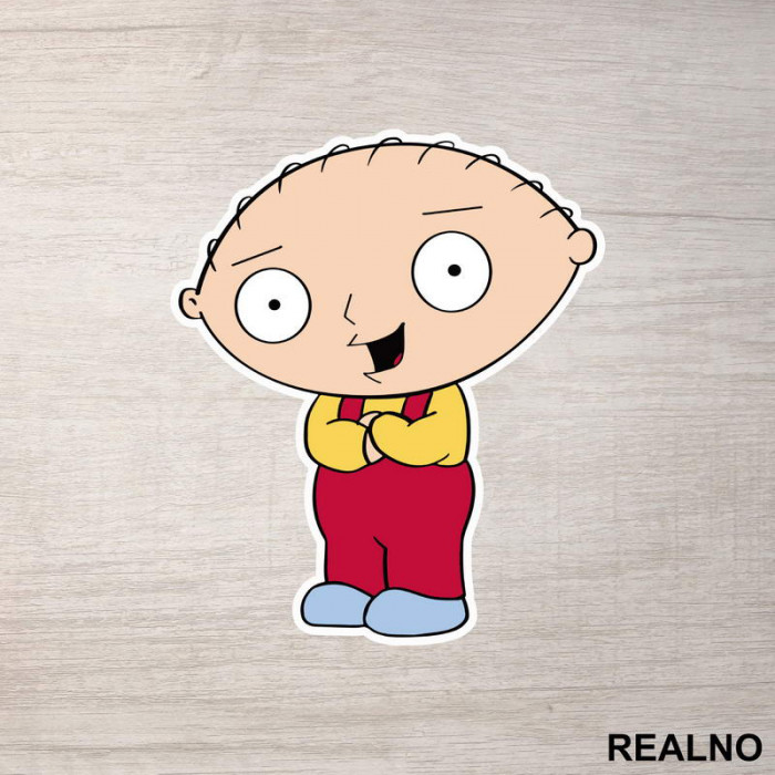 CRAZY STEWIE - FAMILY GUY - NALEPNICA