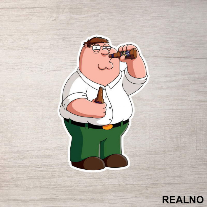 PETE DRINKS - FAMILY GUY - NALEPNICA