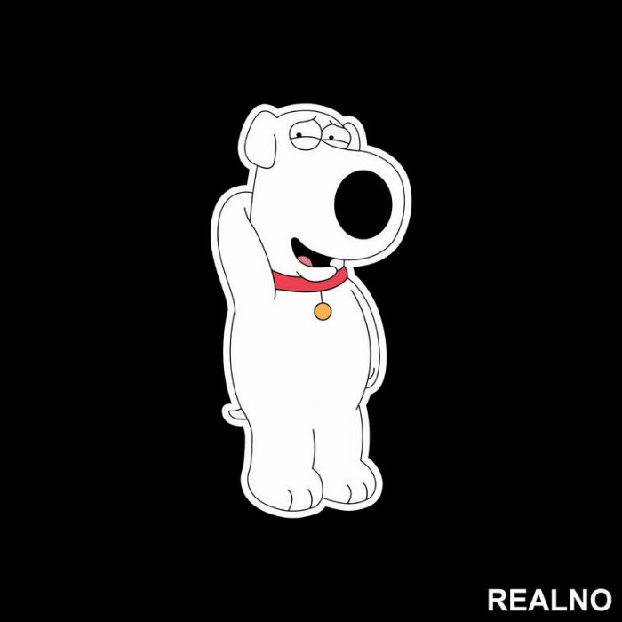 SHY BRIAN GRIFFIN - FAMILY GUY - NALEPNICA