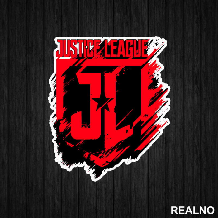 RED LOGO - JUSTICE LEAGUE - NALEPNICA