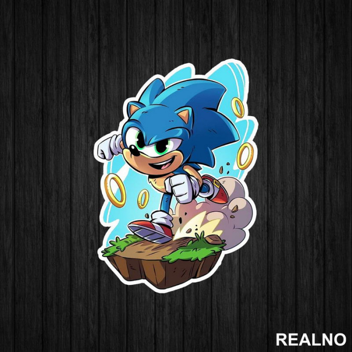 DRAWING - RINGS - SONIC - NALEPNICA