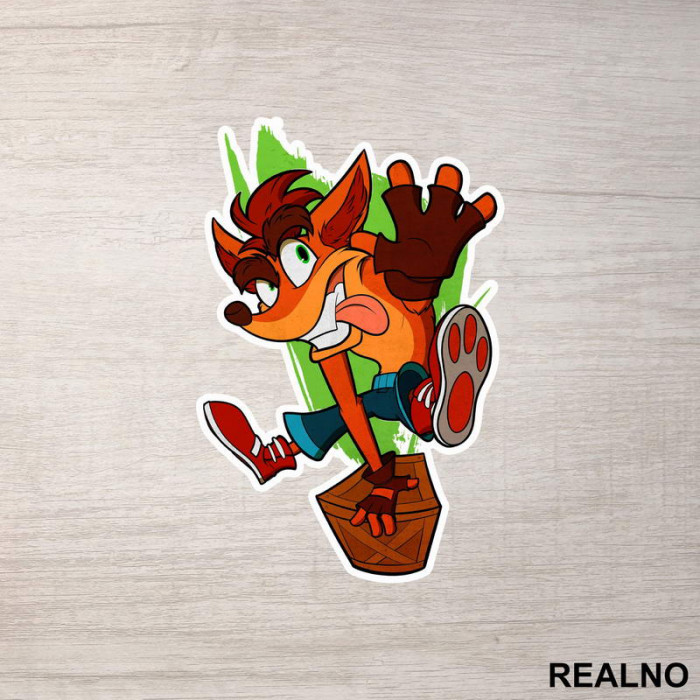 Crash Bandicoot - Jump - Nalepnica