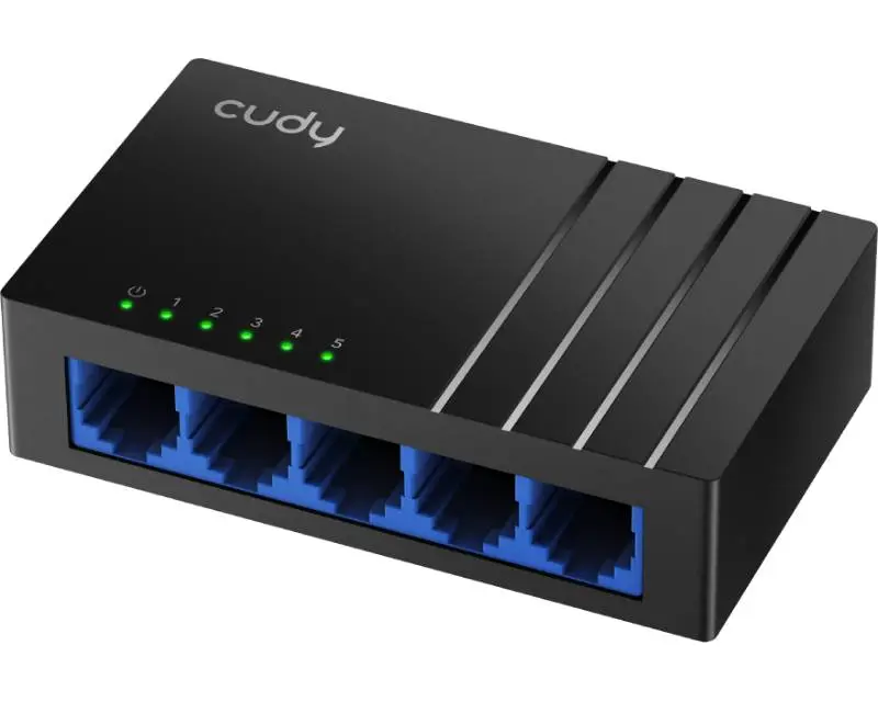 CUDY Switch gigabitni prekidač sa 5 portova GS105D 5x RJ45 10/100/1000 (Alt. SG105, PFS3005-GT-L))