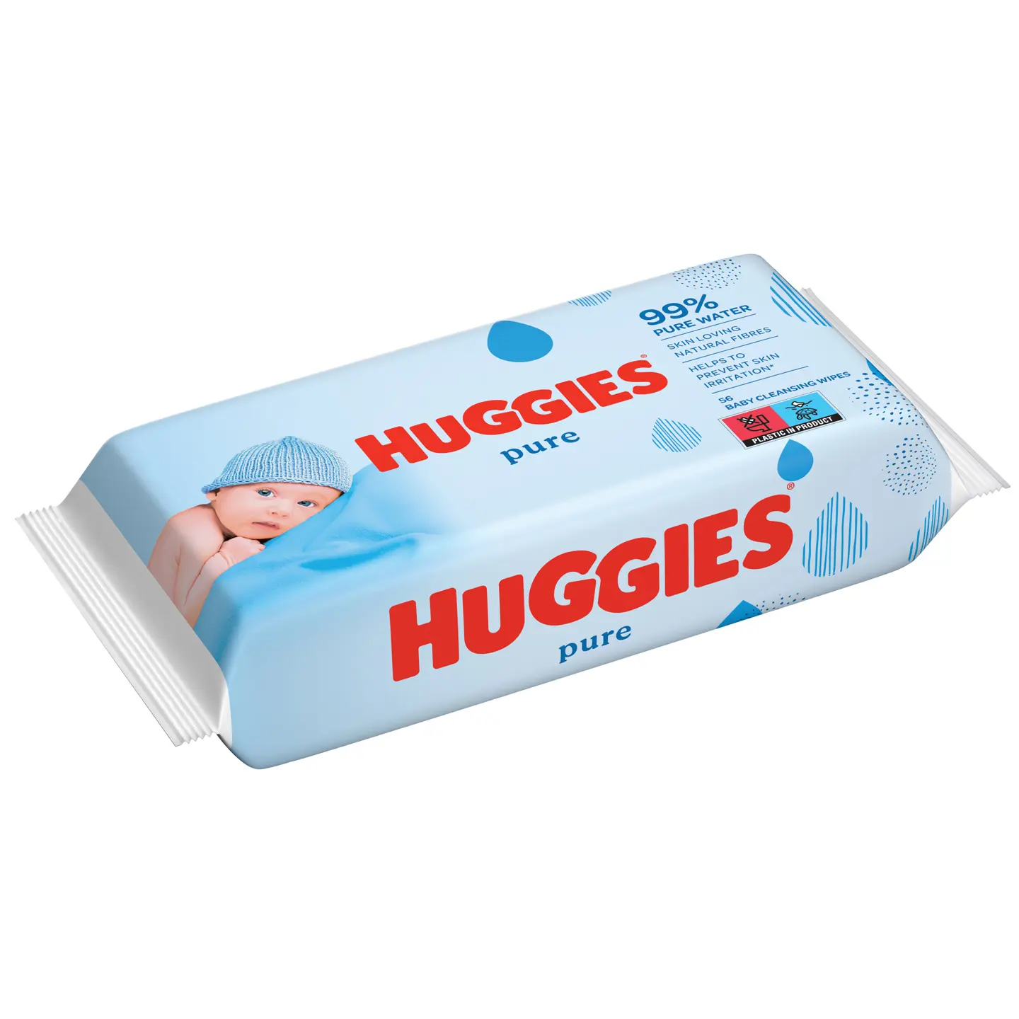 HUGGIES Vlažne maramice Pure 56/1