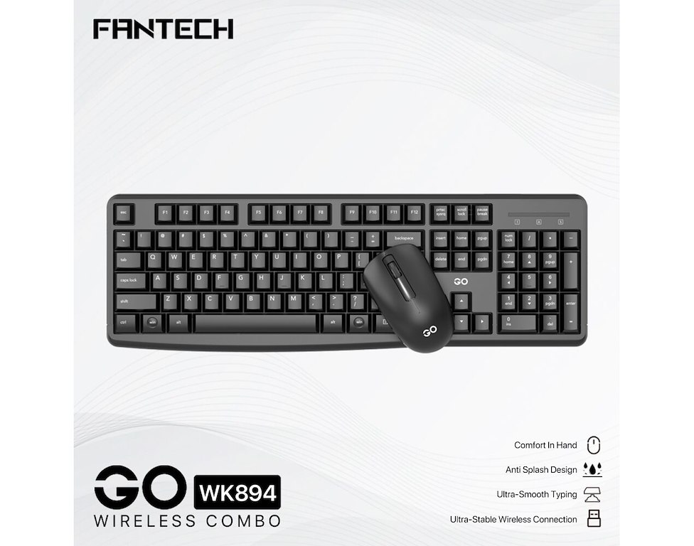 Combo mis tastatura wireless Fantech WK-894 crni