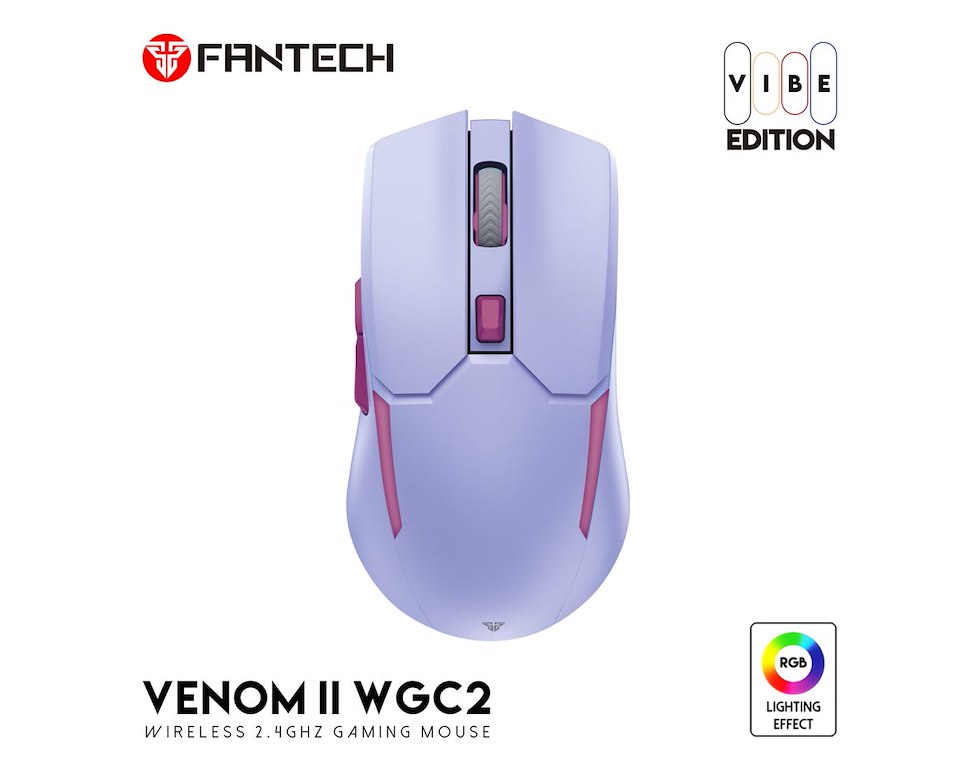 Mis Wireless Gaming Fantech WGC2 Venom II ljubicasti