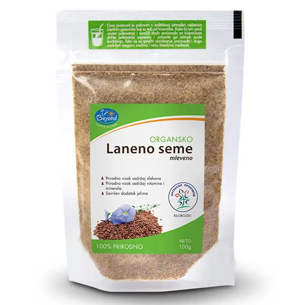 BEYOND Mleveno laneno seme Organic 200g