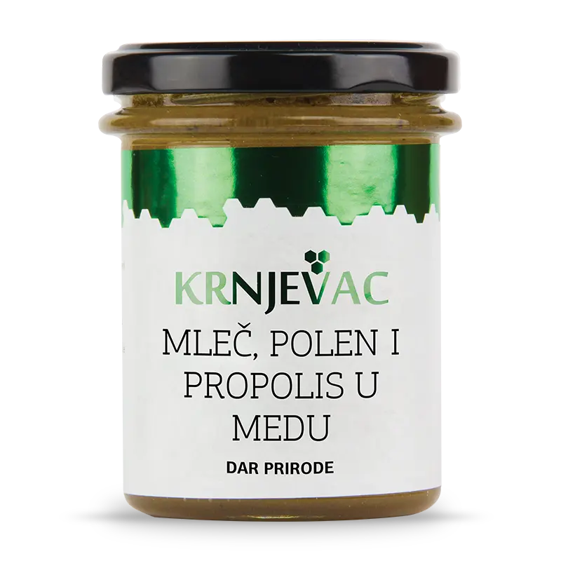 KRNJEVAC Mleč, polen i propolis u medu 250g