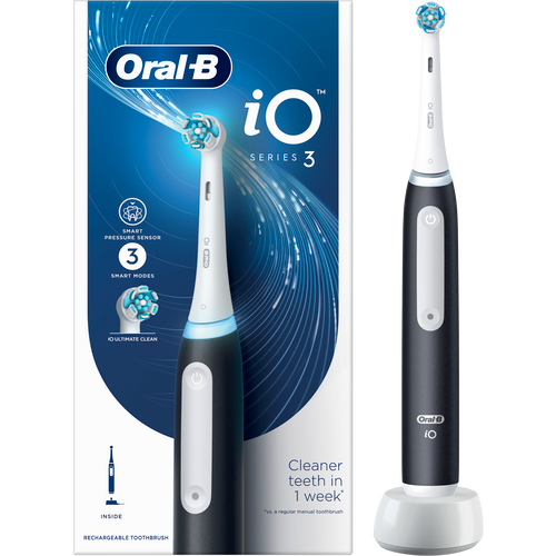 Oral-B iO Series 3 Black, Elektična četkica za zube, Crna