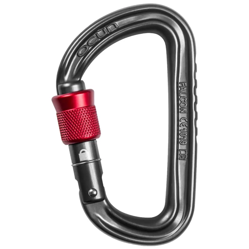 Ocun Falcon Screw karabiner sivi