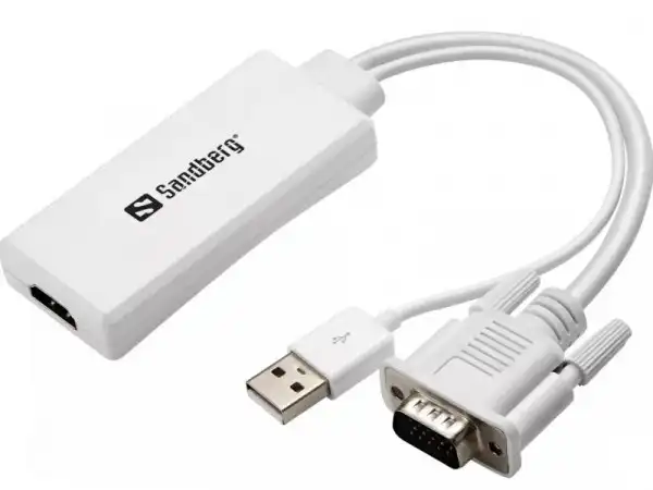 Sandberg Adapter konverter VGA + Audio - HDMI FHD 508-78