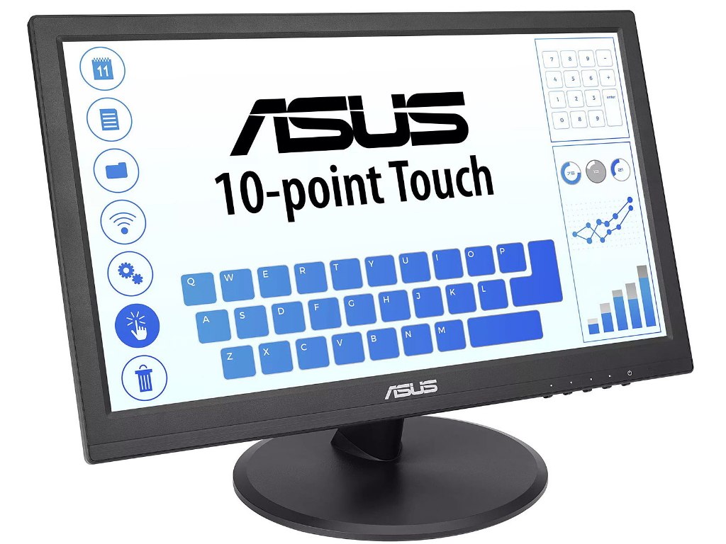 Monitor ASUS VT168HR 15.6"/TN,touch/1366x768/60Hz/5ms GtG/VGA,HDMI/VESA/crna