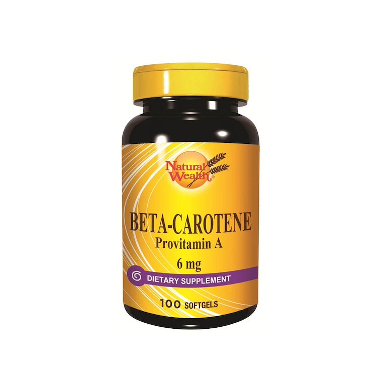 Natural Wealth® Beta Carotene 6 mg 100 Kapsula za Bronzanu Boju Tena