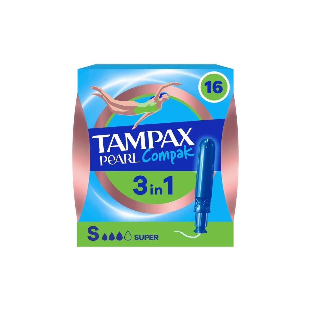 TAMPAX Pearl Compak SUPER 16 Tampona