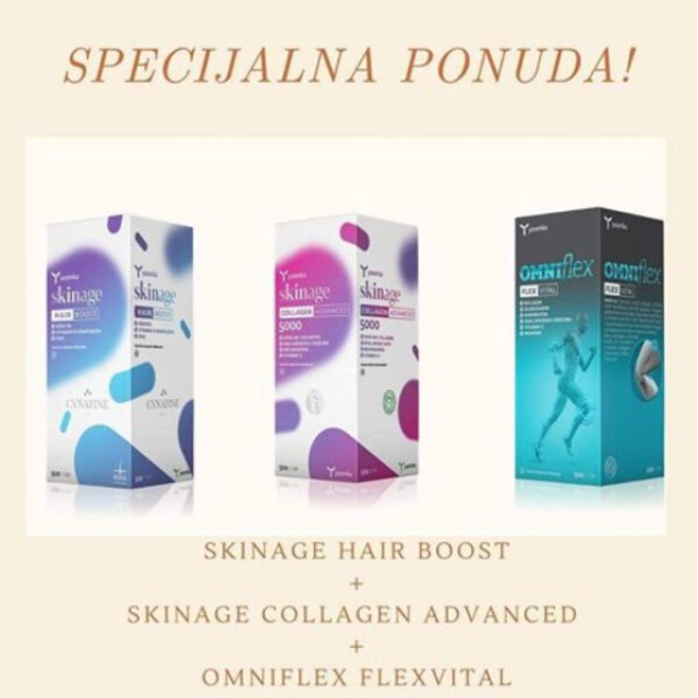 SKINAGE COLLAGEN ADVANCED + SKINAGE HAIR BOOST + OMNIFLEX