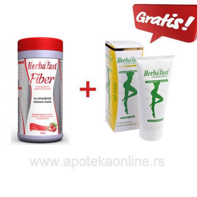 HERBAFAST FIBER JAGODA + HERBAFAST ANTICELULIT KREMA GRATIS