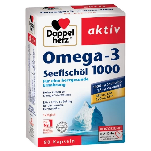 DOPPELHERZ AKTIV OMEGA 3 1000MG - Preparat za regulisanje nivoa holesterola i triglicerida