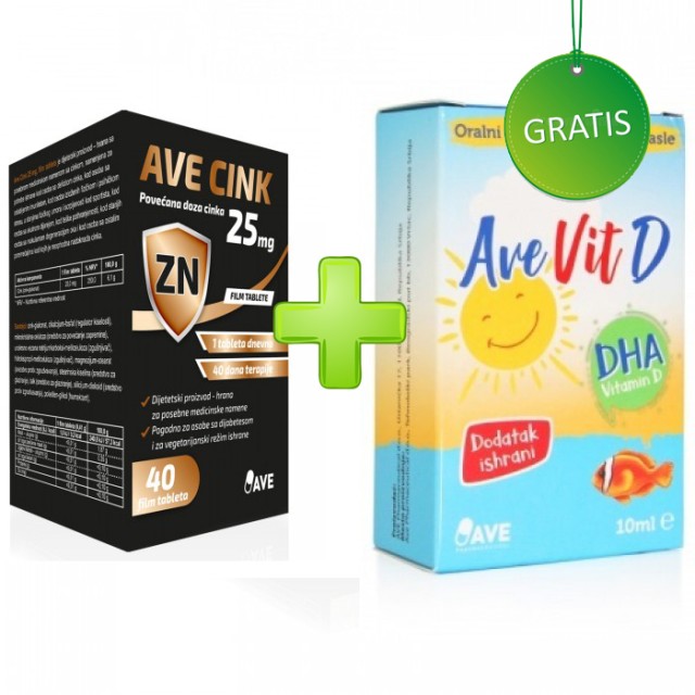 AVE CINK 25mg + AVE VIT D3 KAPI