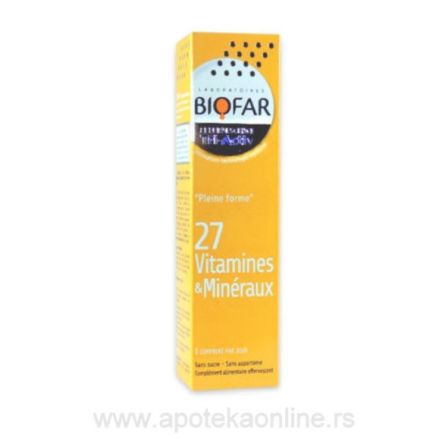 BIOFAR 27 VITAMINS & MINERALS ŠUMEĆE TABLETE