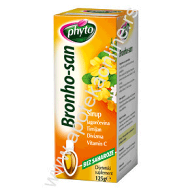 BRONHO - SAN SIRUP JAGORČEVINA-TIMIJAN-DIVIZMA-VITAMIN C BEZ SAHAROZE