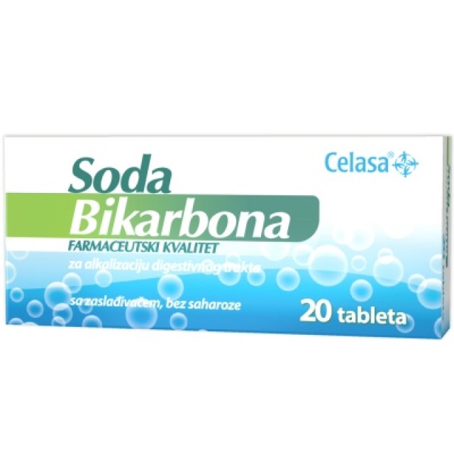 CELASA SODA BIKARBONA 20 TABLETA