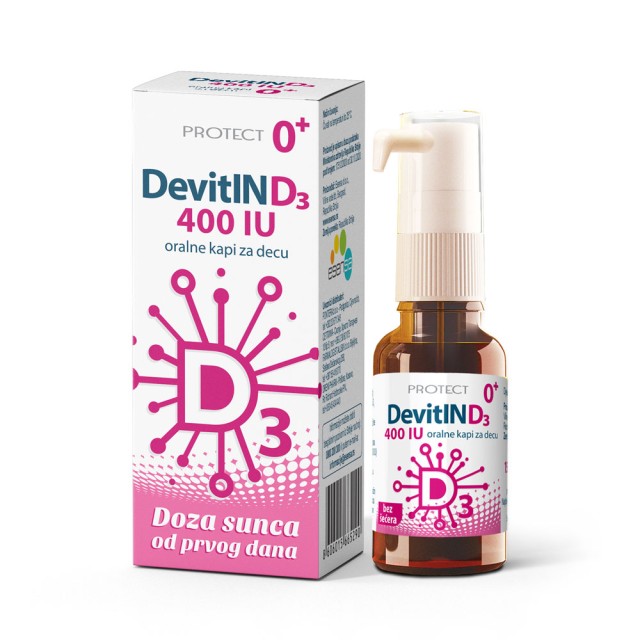 DEVITIN D3 400IU ORALNE KAPI ZA DECU 15ML PROTECT