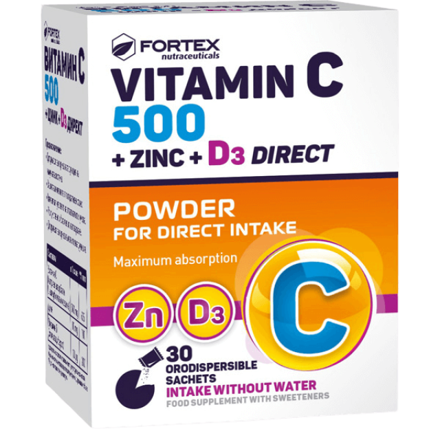 FORTEX Zn + D3 + VITAMIN C 500 DIRECT