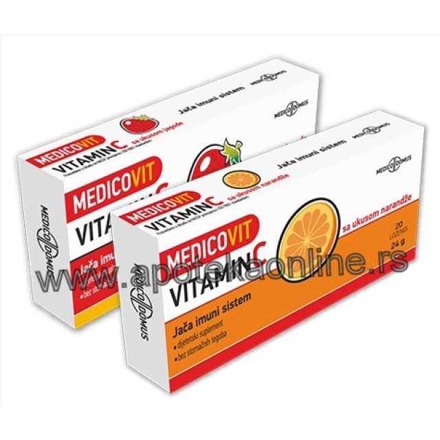 MEDICOVIT + VITAMIN C- UKUS JAGODE