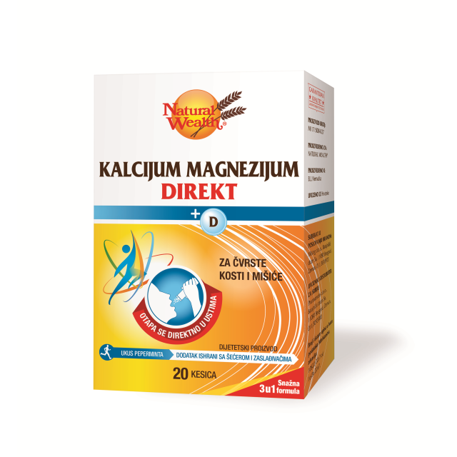 NATURAL WEALTH KALCIJUM MAGNEZIJUM DIREKT + VITAMIN D