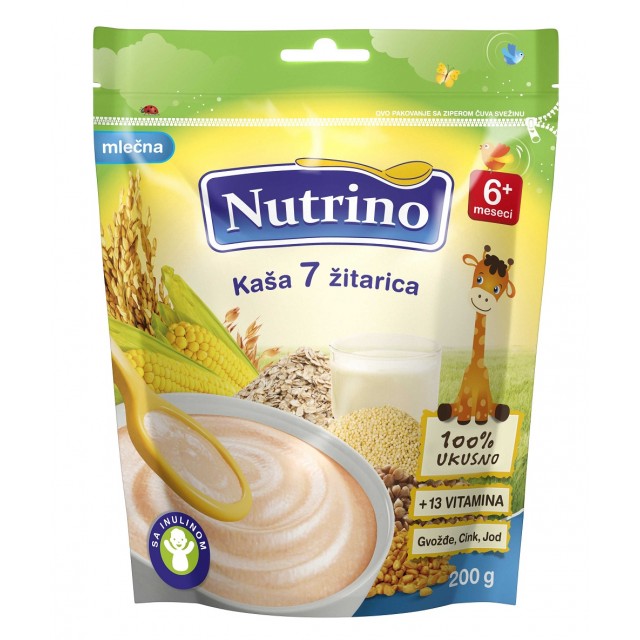 NUTRINO MLEČNA KAŠA 7 ŽITARICA 200G